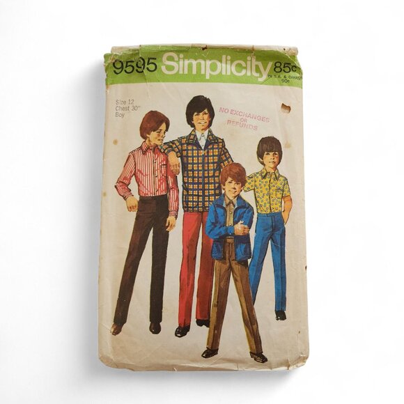 Vintage | Shirts & Tops | 971 Vintage Simplicity Boys Sewing Pattern ...
